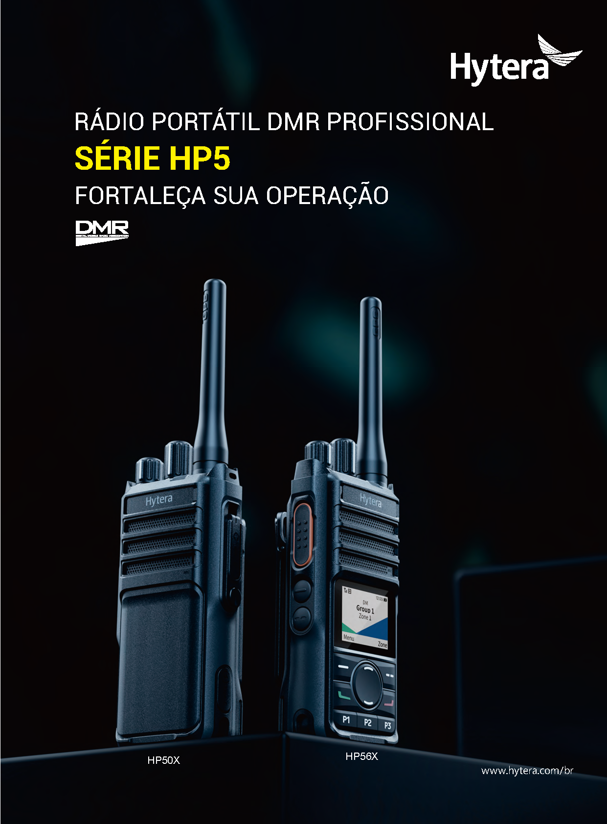 Rádio Portátil Hytera - HP5 - Ricall - Inteligência em Radiocomunicação