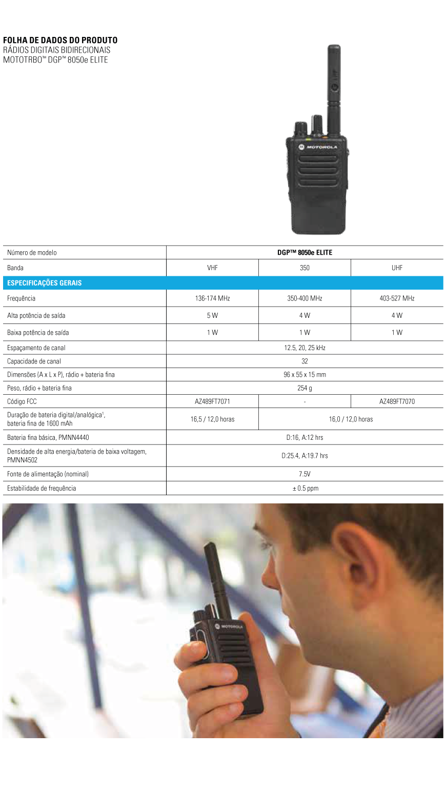 Rádio Motorola - MOTOTRBO™ DGP™ 8050e ELITE - Ricall - Inteligência em ...
